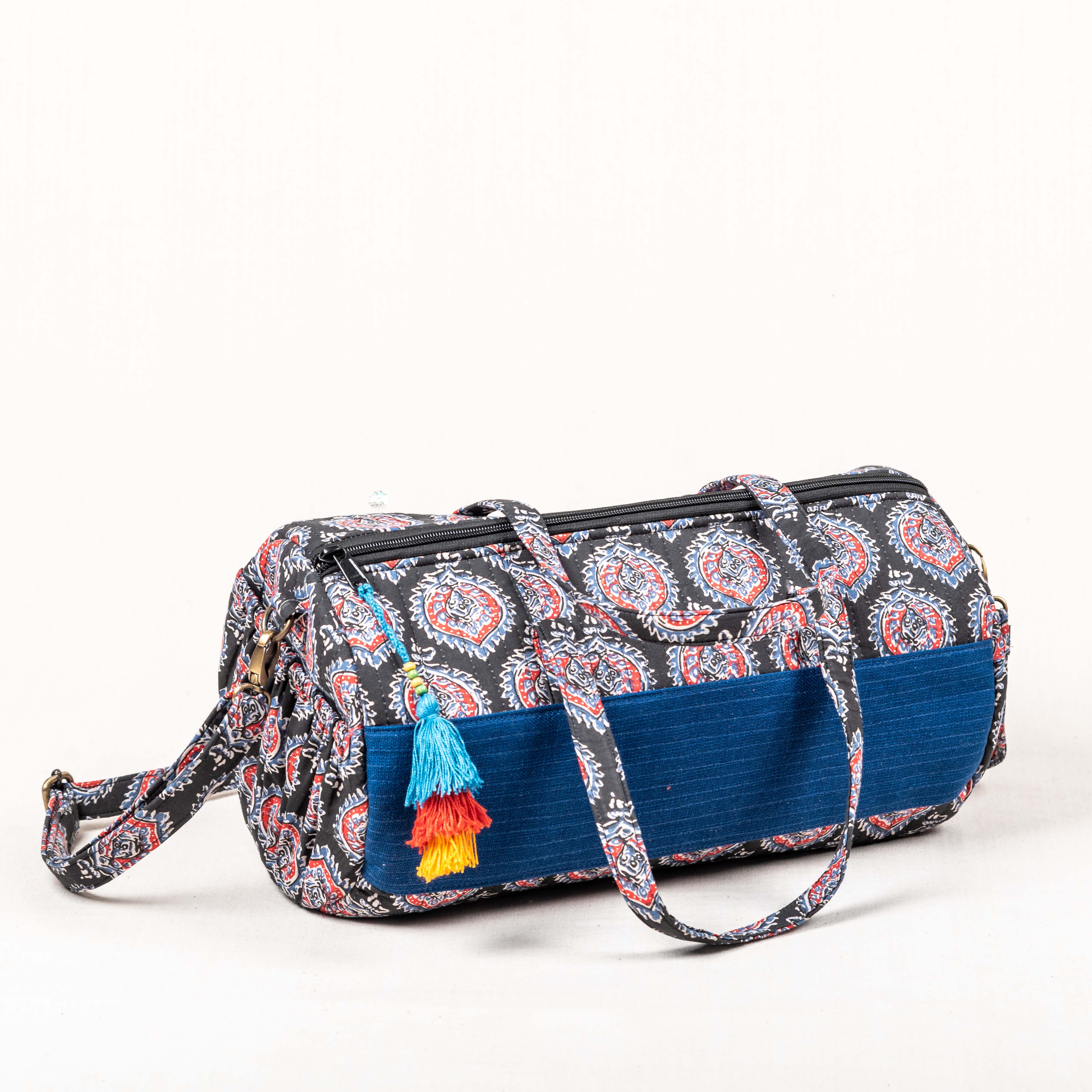 Bina Duffel Bag - Kalamkari Fabric