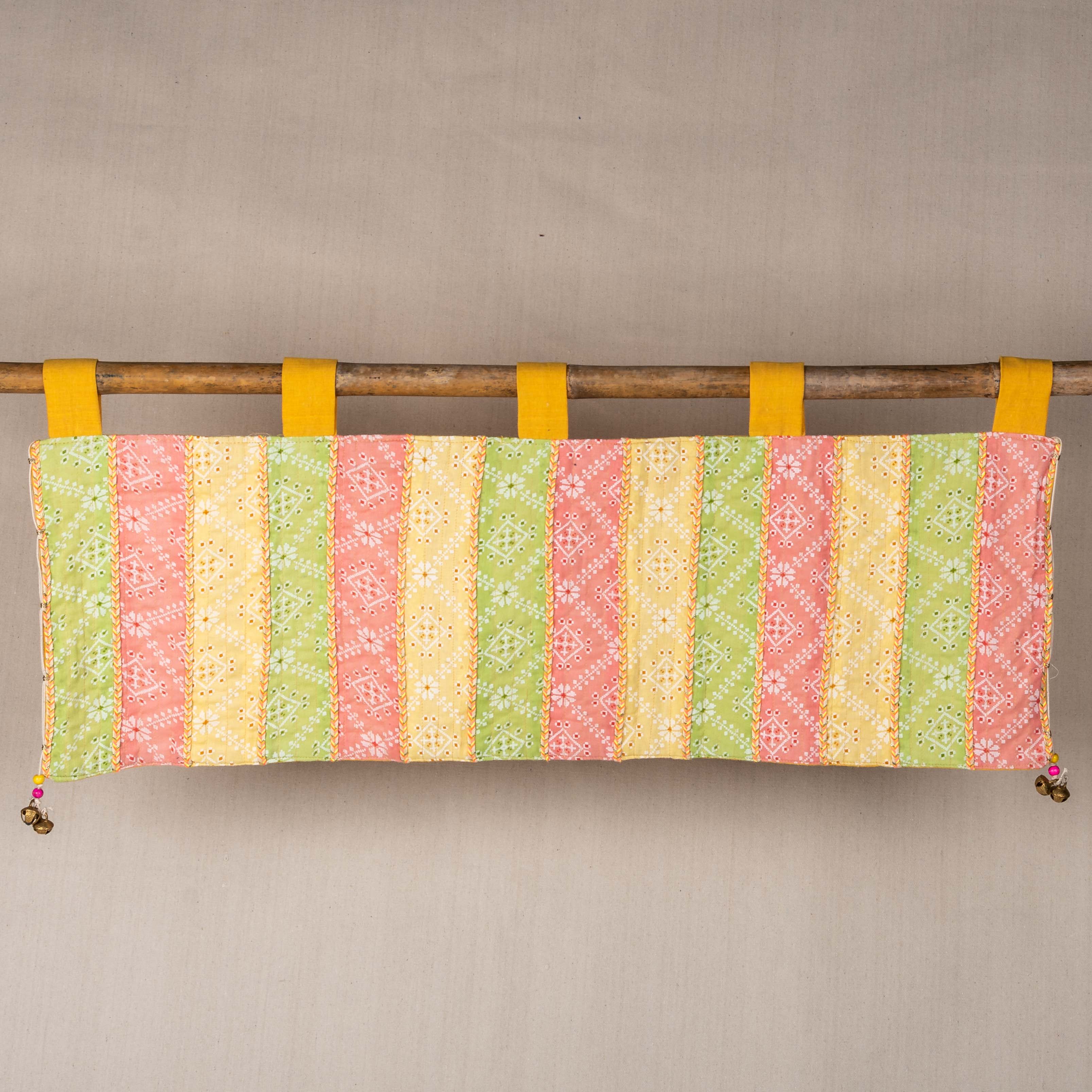 Handcrafted Patchwork Door Toran - Rainbow