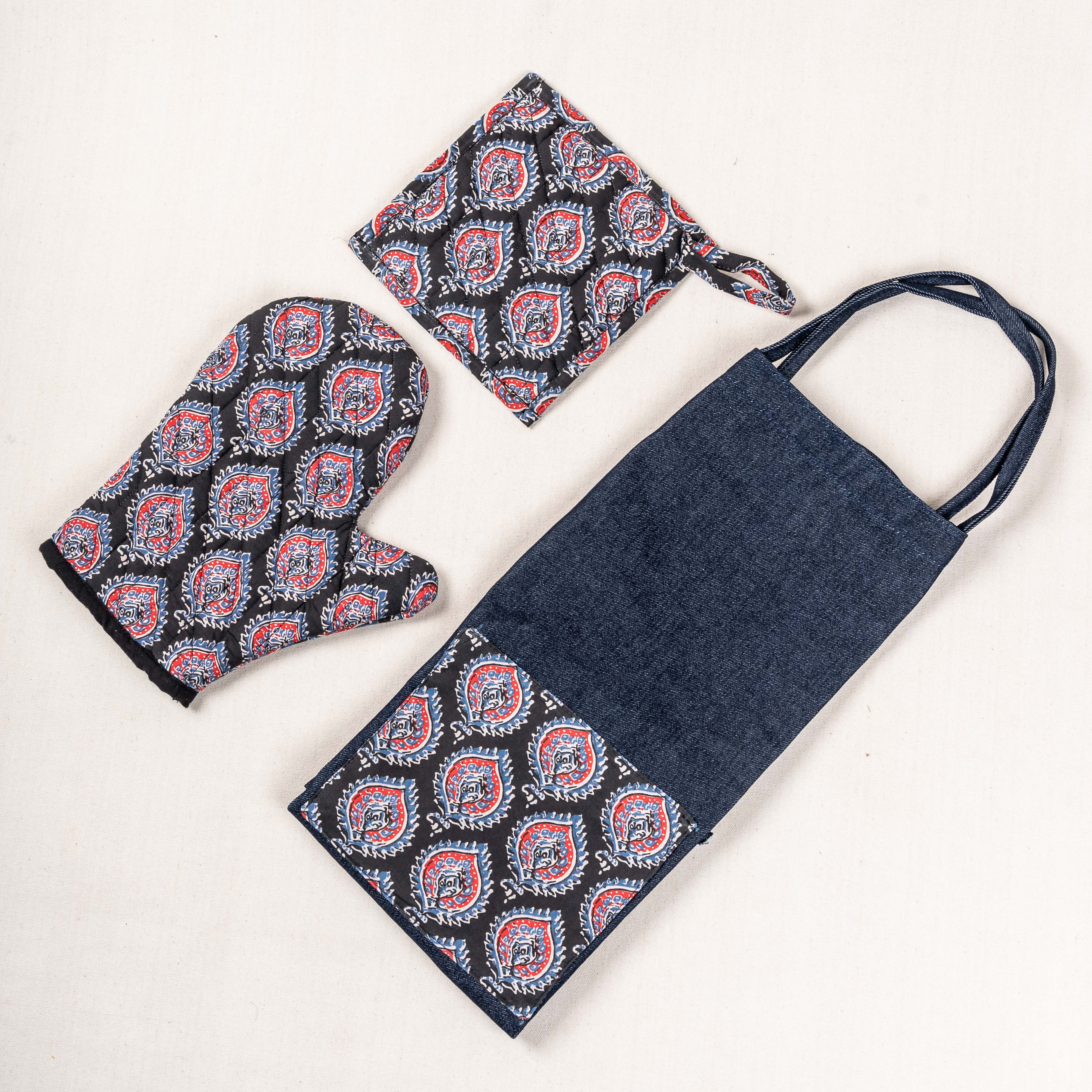 Kitchen Set - Kalamkari & Denim