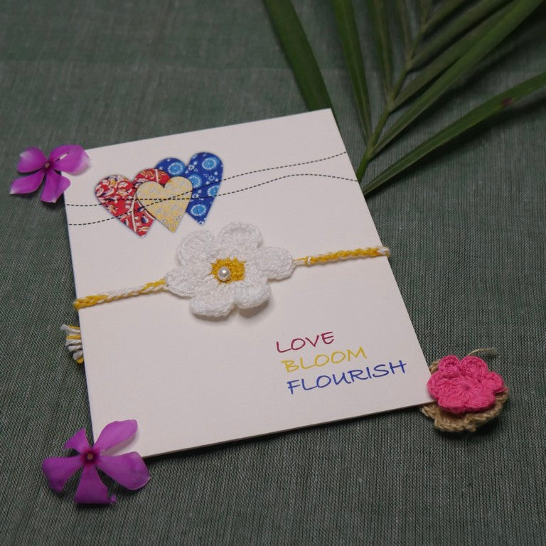 Handcrafted Simple Flower Rakhi