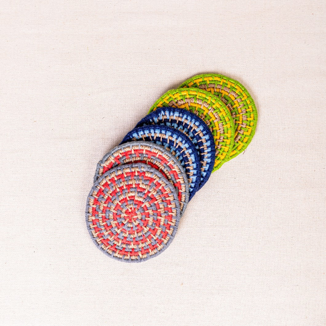 Handwoven 4” Coasters (Set of 4)